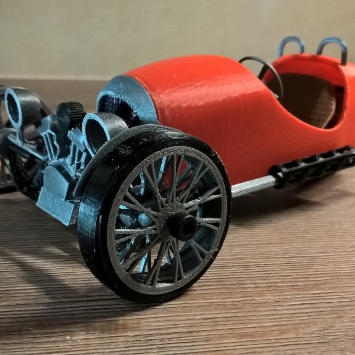 3D Printable Morgan three wheeler by Tomas Nagy