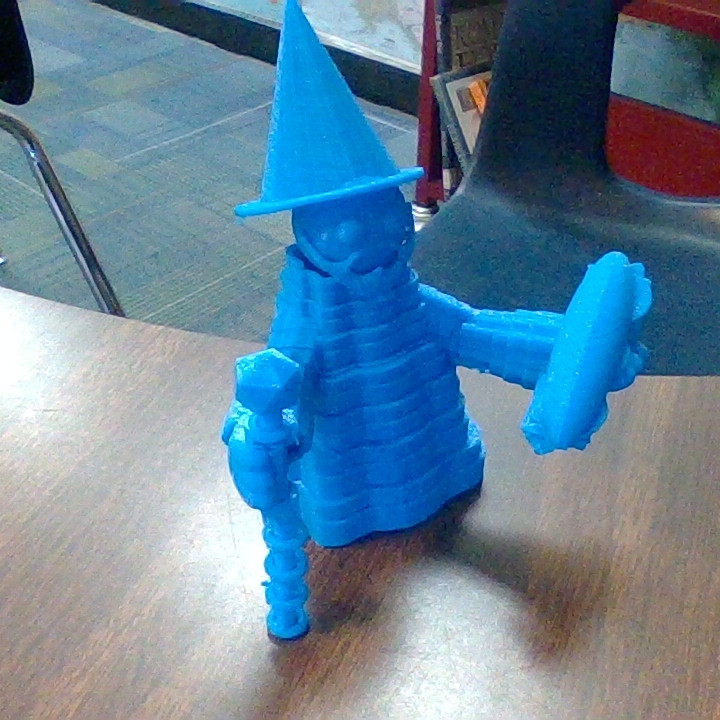 3D Printable Archibald The Hungry Wizard #TinkerCharacters by Daniel Olsen