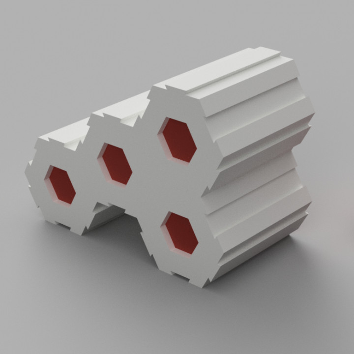 3D Printable Hexagon Interlocking Storage Draws by Charlie Marsh