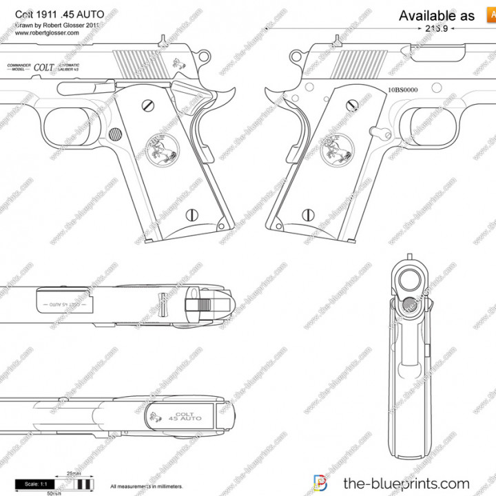 3D Printable COLT 1911 by Jesse Duncan