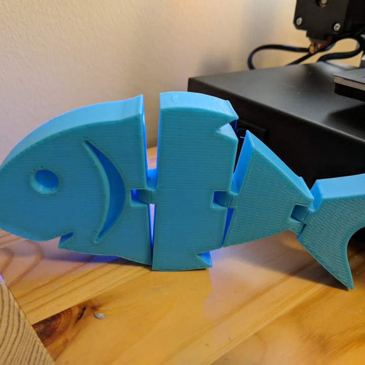3D Printable Chunky Flexi Fish Revise by Arthur Grygoryan