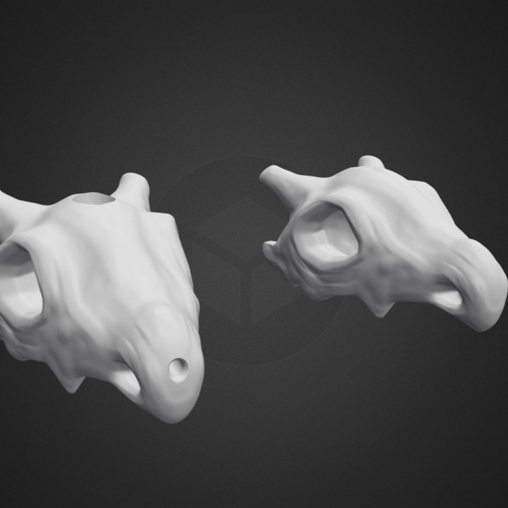 3D Printable Cubone Skulls by Devon