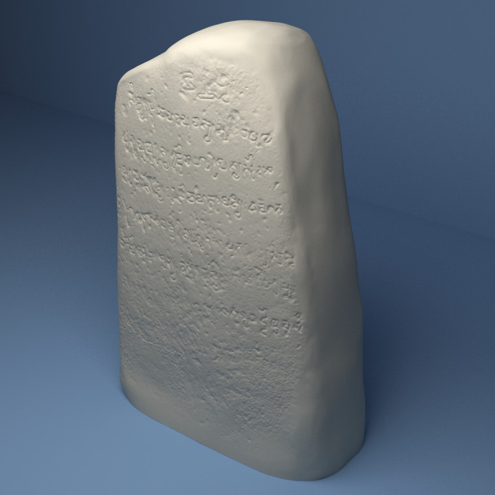 3D Printable Funerary Monument: Inscription of IsvaradevaAbhira by Scan ...