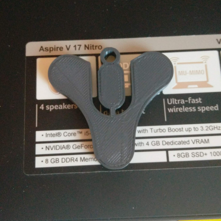 3D Printable Destiny Keychain by Stan Houben