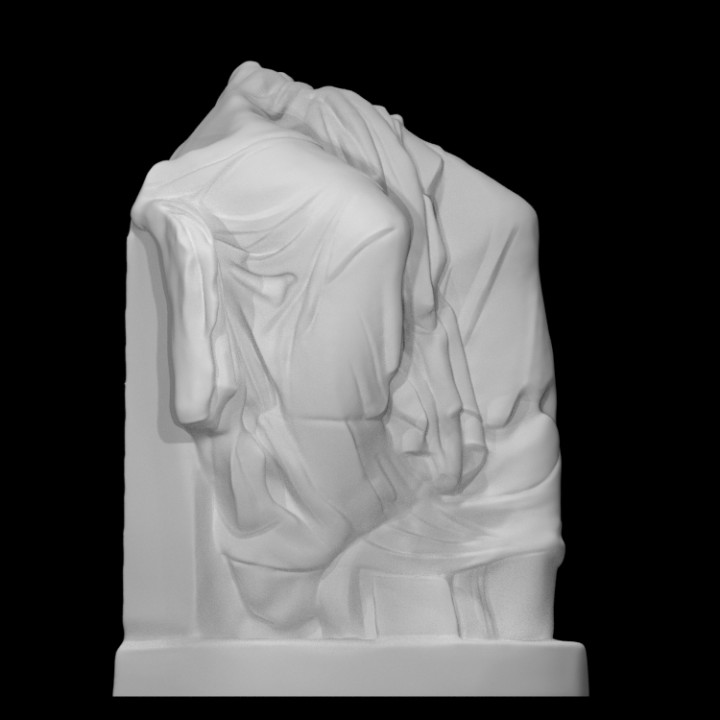 3D Printable Fragment of a seated statue by Scan The World