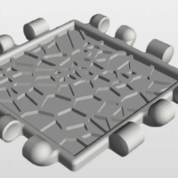 3D Printable Polypanel Voronoi-design square panel by Peter Bock