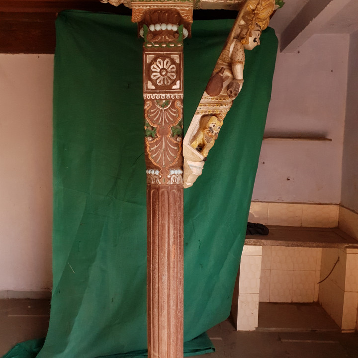 3D Printable Column: Rajput Warrior by Scan the World India