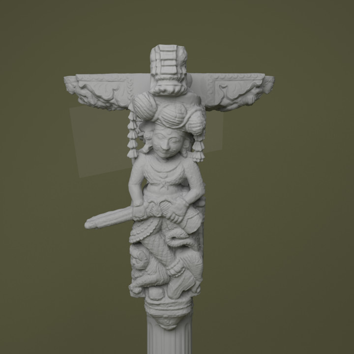 3D Printable Column: Rajput Warrior by Scan the World India