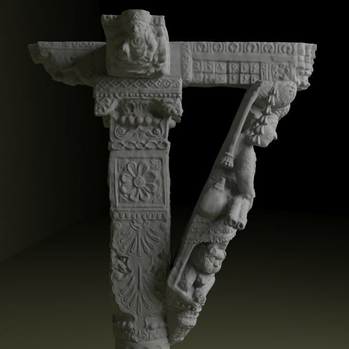 3D Printable Column: Rajput Warrior by Scan the World India