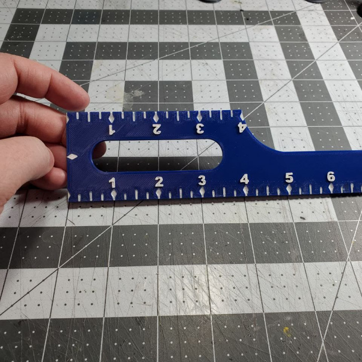 3D Print of Fantasy Wargame Terrain - Movement Ruler by BlueKingCrab