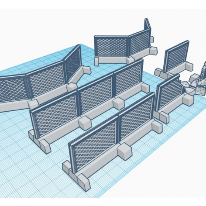 3D Printable Gaslands - Raceway Fencing by brander roullett