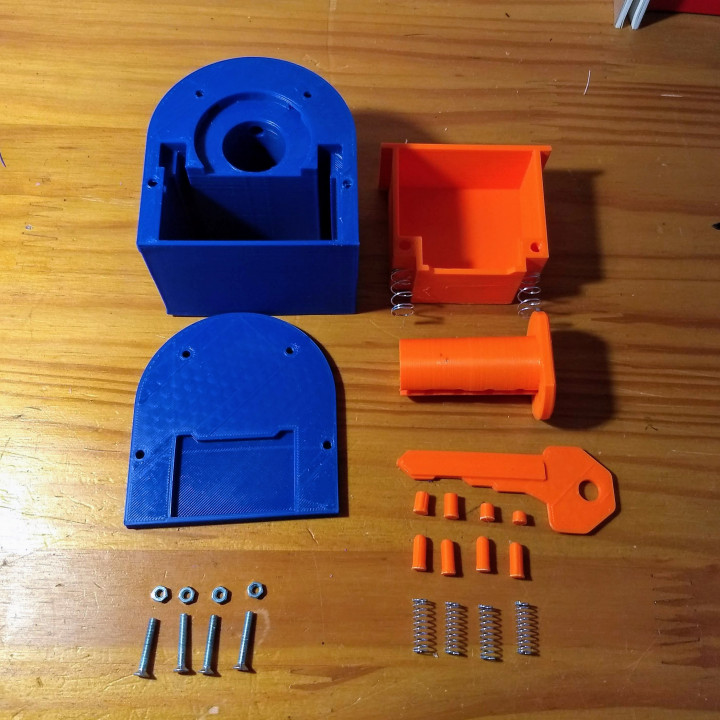 3D Printable 3D printed Lock by EL3D