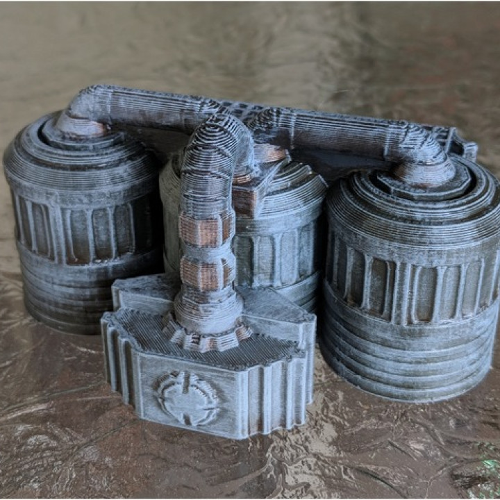 3D Printable Star Wars Legion Terrain - Fuel and Chemical Tanks by ...
