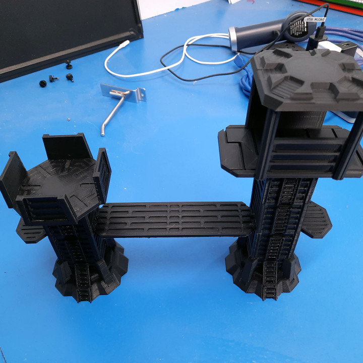 3D Print of Star Wars Legion Terrain - Modular Watchtower and Walkways ...