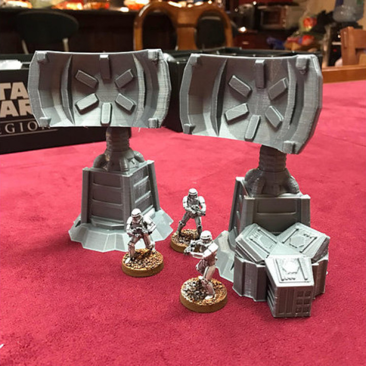 3D Printable Star Wars Legion Terrain - Comm Tower by brander roullett