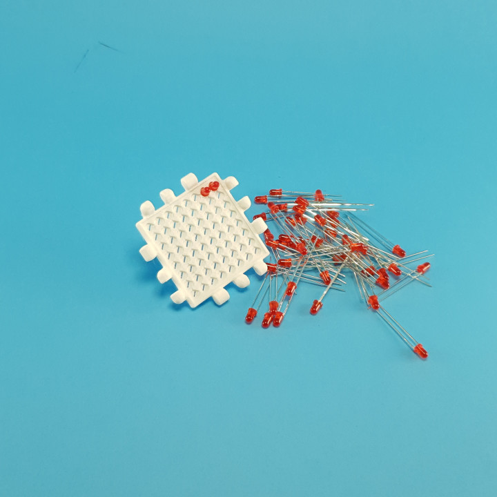 3D Printable LED Matrix Square PolyPanel by Brodie Fairhall