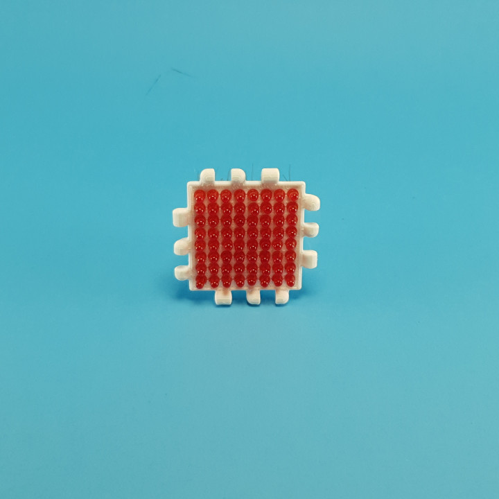 3D Printable LED Matrix Square PolyPanel by Brodie Fairhall