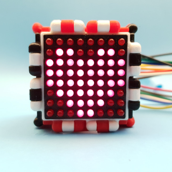 3D Printable LED Matrix Square PolyPanel by Brodie Fairhall