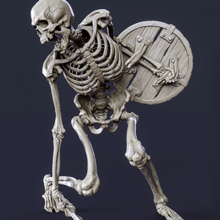 3D Printable Evil Skeleton Warrior by Arminas Didziokas