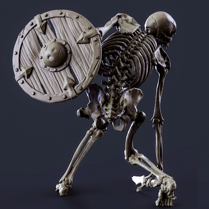 3D Printable Evil Skeleton Warrior by Arminas Didziokas