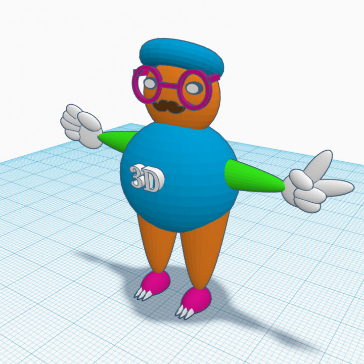 3D Printable Mr. 3D by Victor Novak