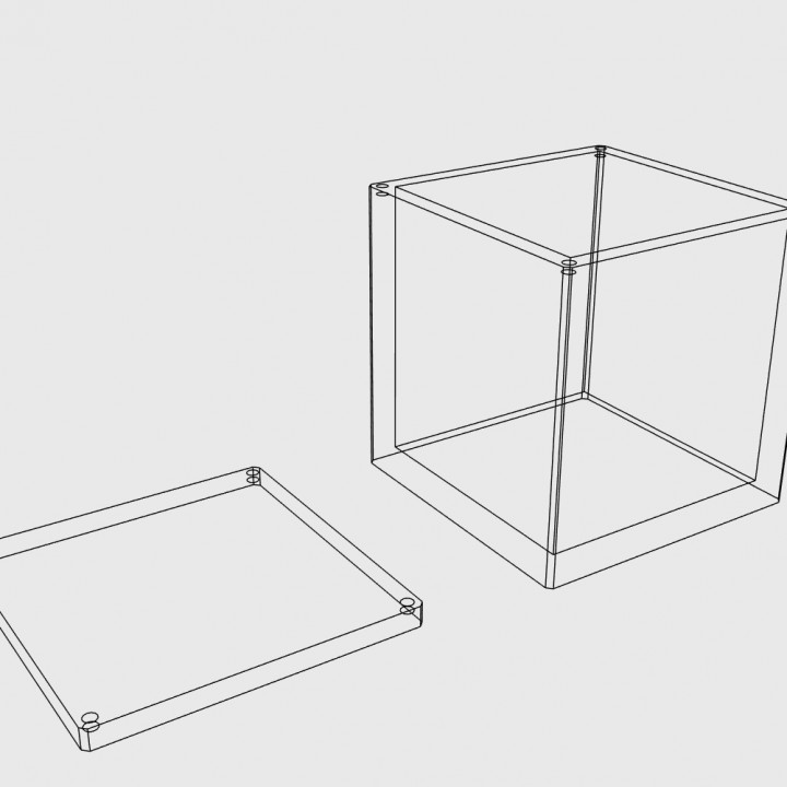 3D Printable Basic Magnetic Cube case by Yun Jo Jung