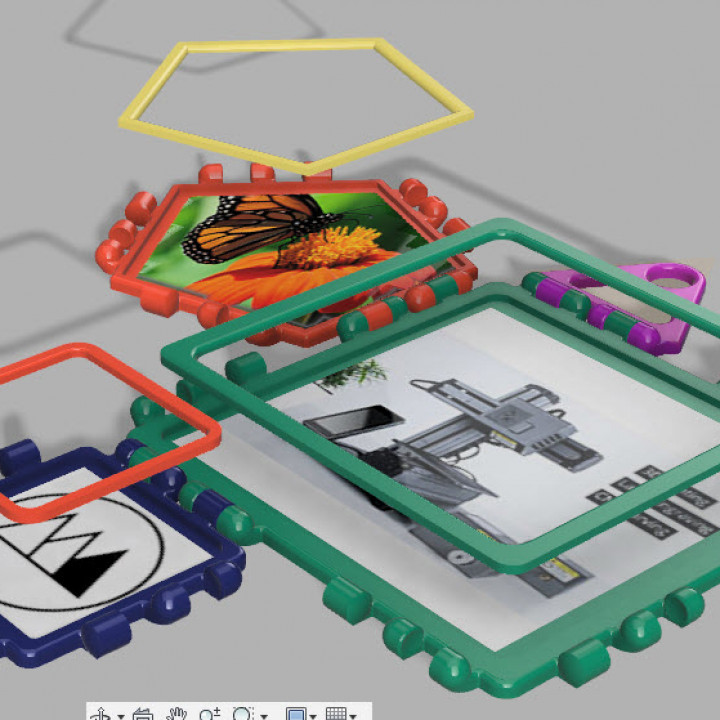 3D Printable Polypanels - modular photo frame panels by Neil van der Merwe