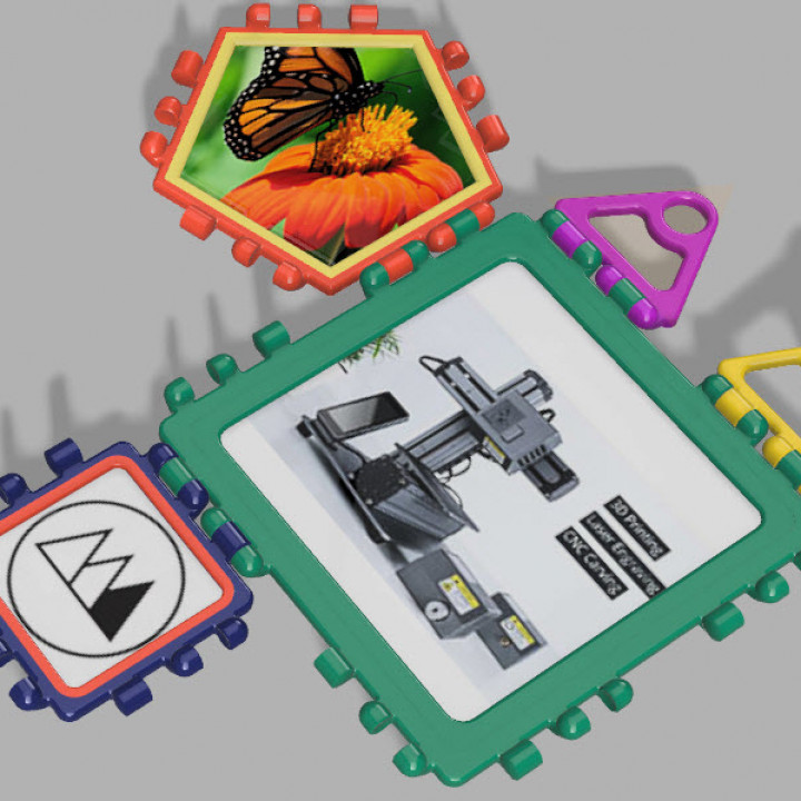 3D Printable Polypanels - modular photo frame panels by Neil van der Merwe