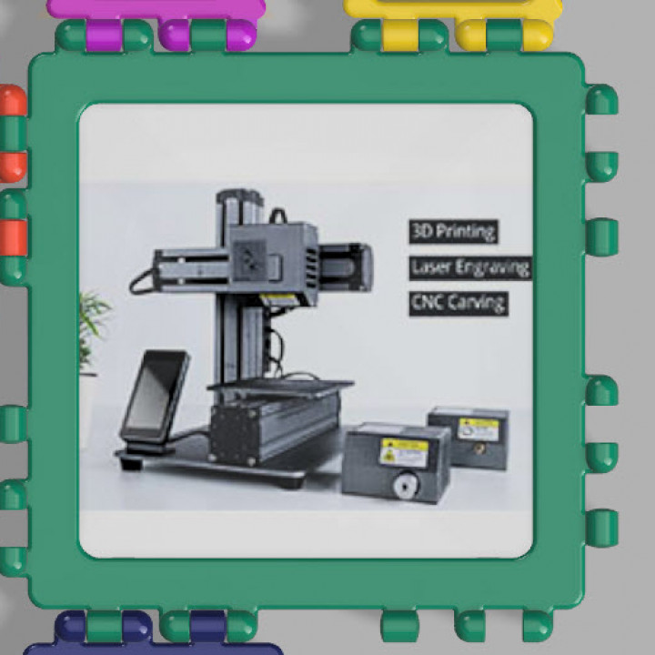 3D Printable Polypanels - modular photo frame panels by Neil van der Merwe