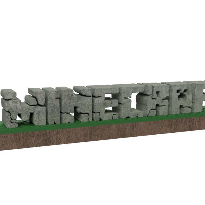 3D Printable Minecraft 3D logo by Tom Vít