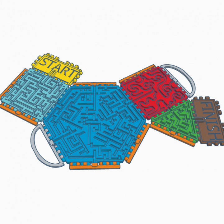 3D Printable PolyPanels MAZE Set by Harry Lunt