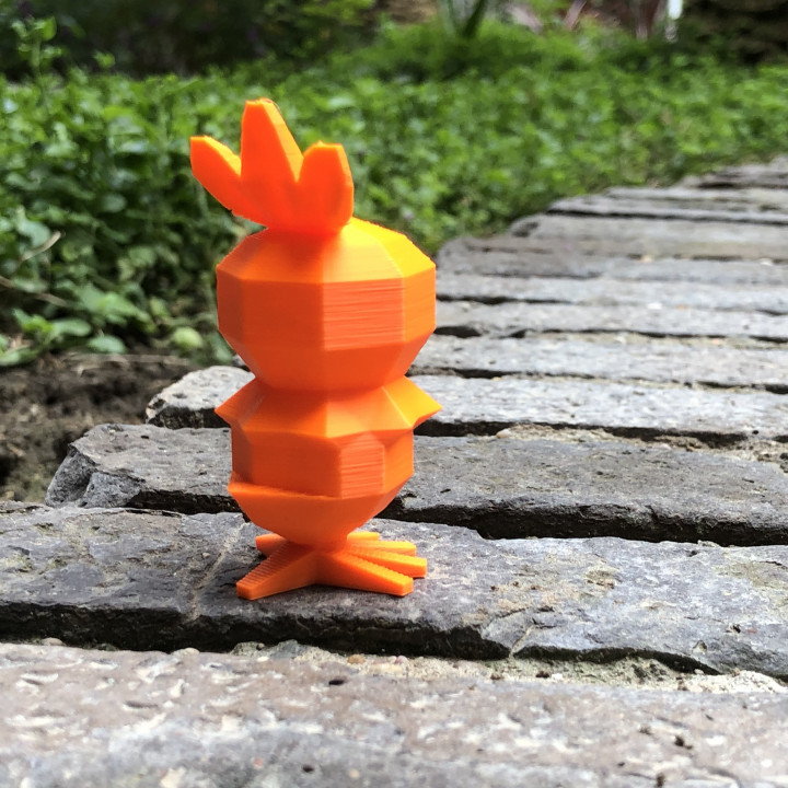 3D Printable Low Poly Torchic by Víctor Jiménez