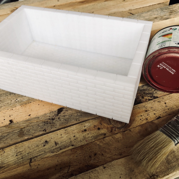 3D Printable Pot en briques / Brick pot by Ribeiro Pierre