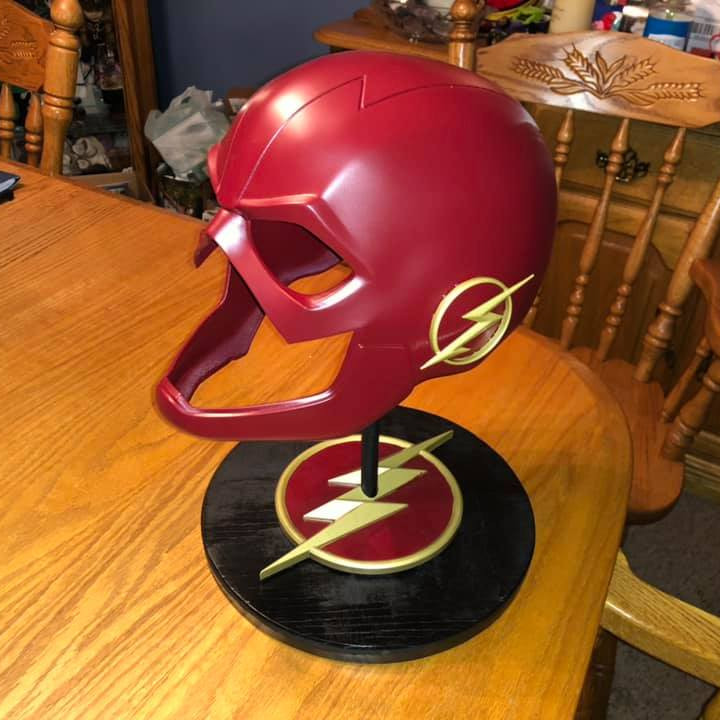 3D Printable The Flash helmet stand logo by Dan Murphy