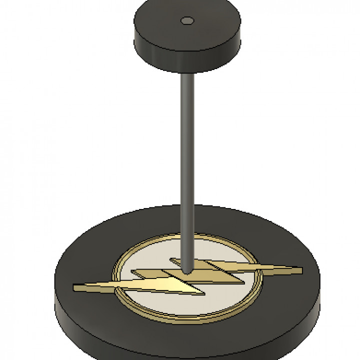 3D Printable The Flash helmet stand logo by Dan Murphy