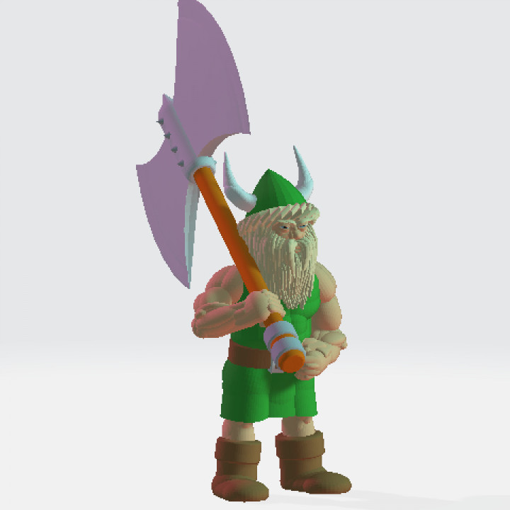 3D Printable Gilius Thunderhead from golden AXE by Collin Tupper