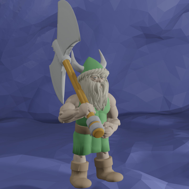 3D Printable Gilius Thunderhead from golden AXE by Collin Tupper