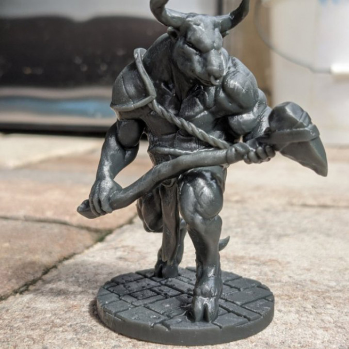 3D Print of Minotaur - Tabletop Miniature by jonathanbraucher