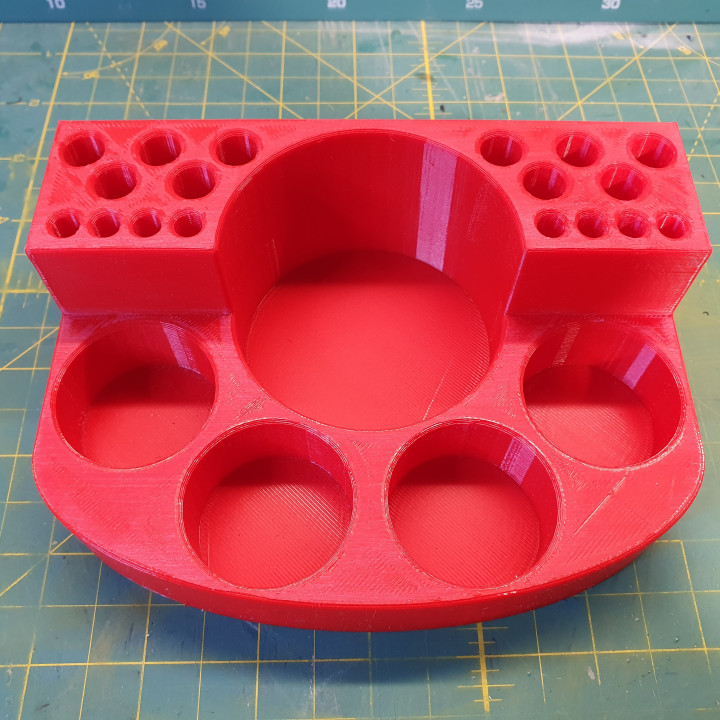 3D Printable Brush, cup and Tamiya 10ml acrylic paint holder for scale ...
