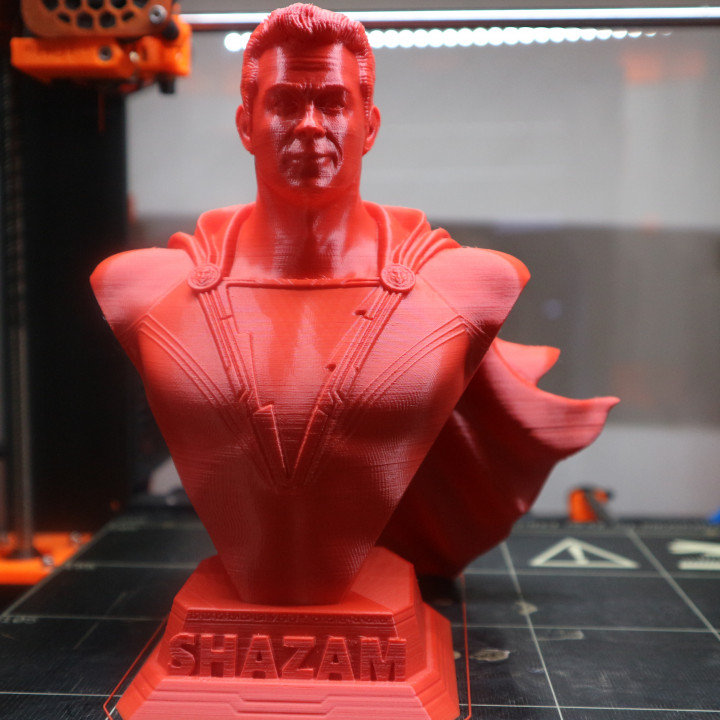 3D Printable Shazam bust by Jan Šístek
