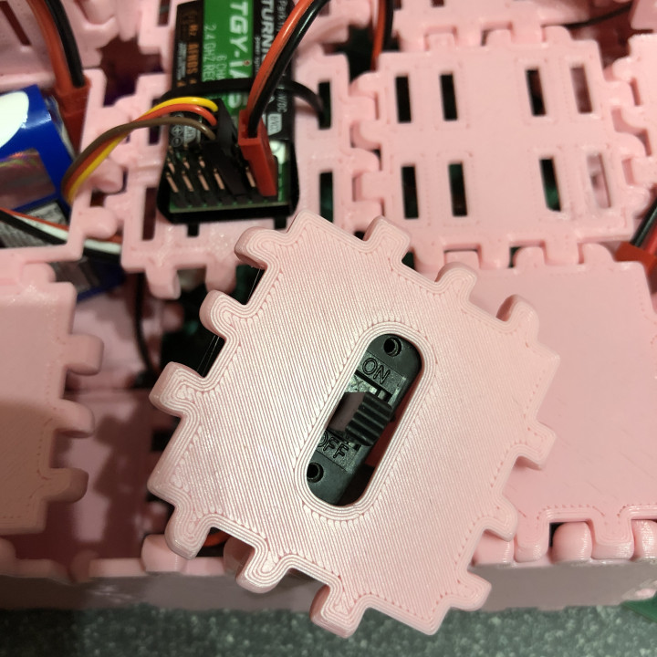 3D Printable Polypanels Square Switch Mount by Paul Howie