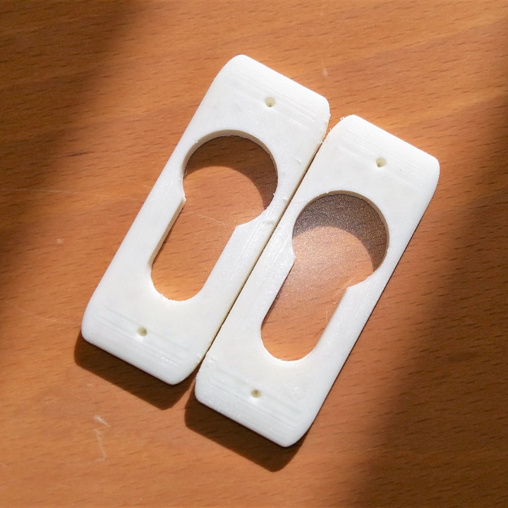3D Printable Cover Plate Euro profile cylinder Lock by Gianluca Demontis
