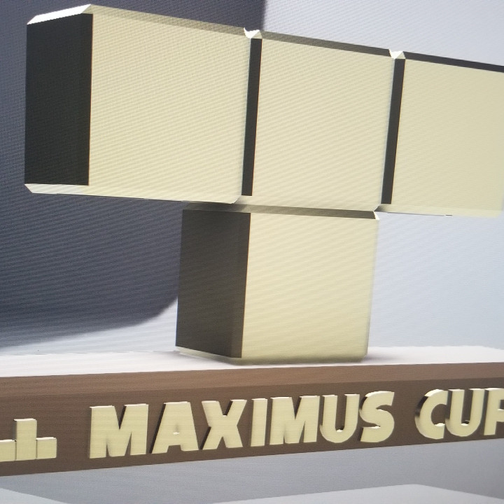 3D Printable Tetris 99 Maximus Cup - Tetris Trophy by the3dcoder