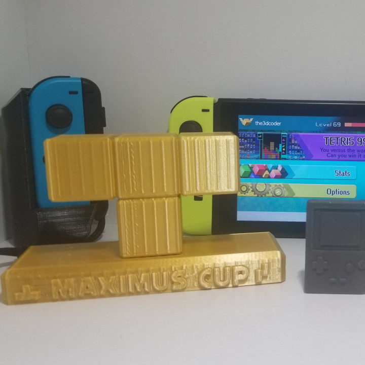 3D Printable Tetris 99 Maximus Cup - Tetris Trophy by the3dcoder