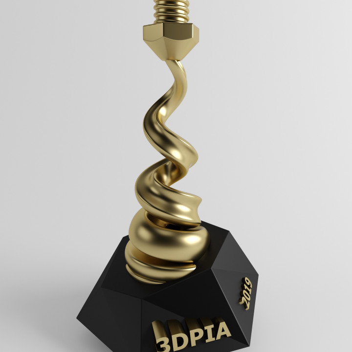 3D Printable 3DPIAwards trophy by Timur Gimran