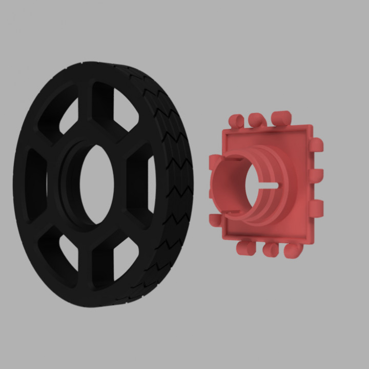 3D Printable PolyPanel Wheel by Aaron Stalling