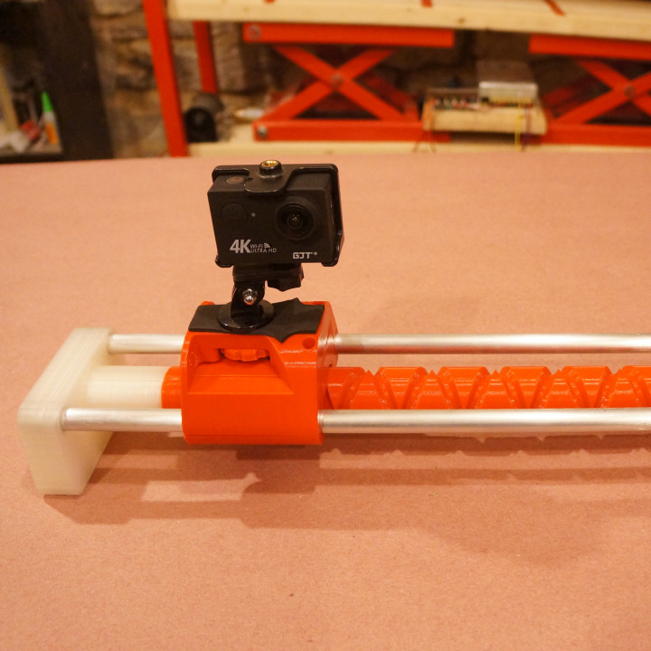 3D Printable Mechanically Automated Camera Slider by Chris McCann