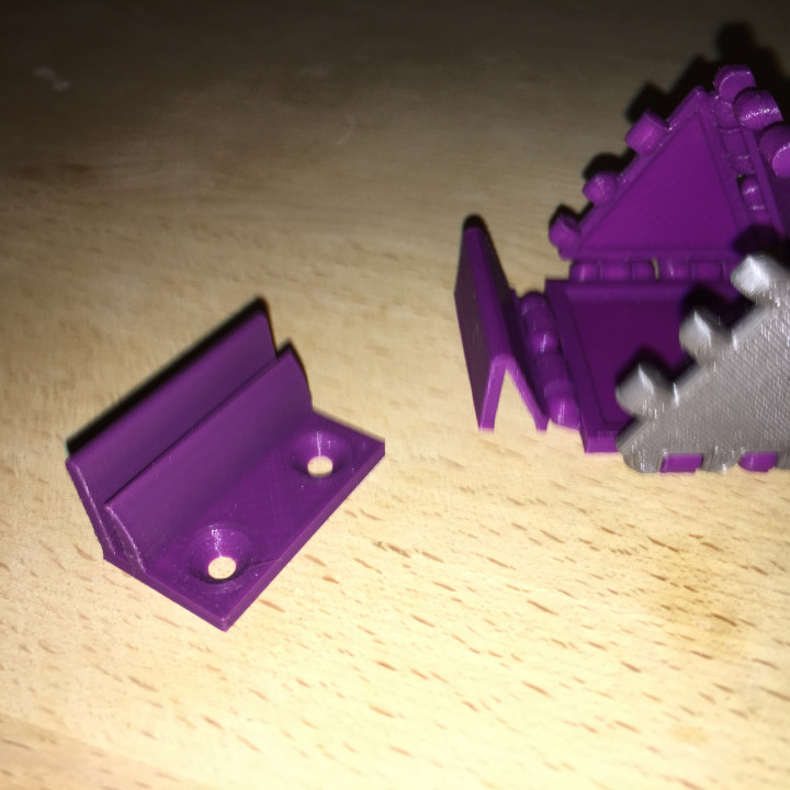 3D Printable Polypanel Wall Bracket 2 Part by Steve Cooper