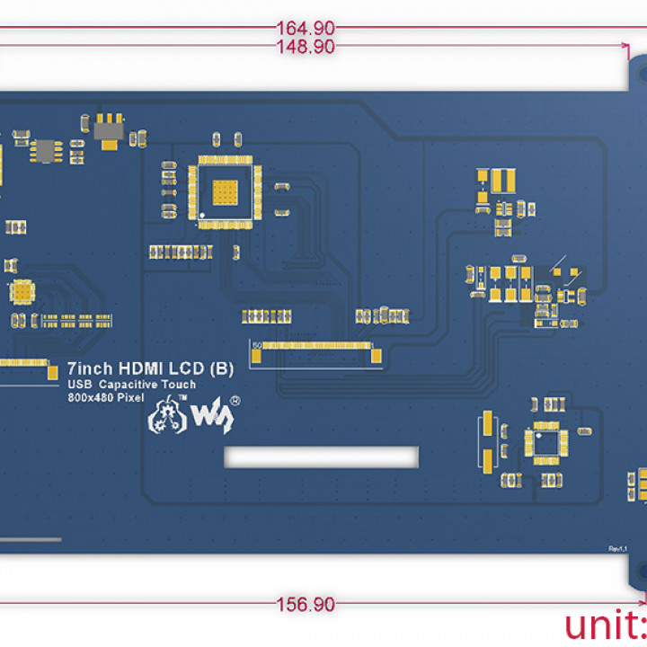 3D Printable Raspberry Pi 7" HDMI Screen Case by Varshil Patel