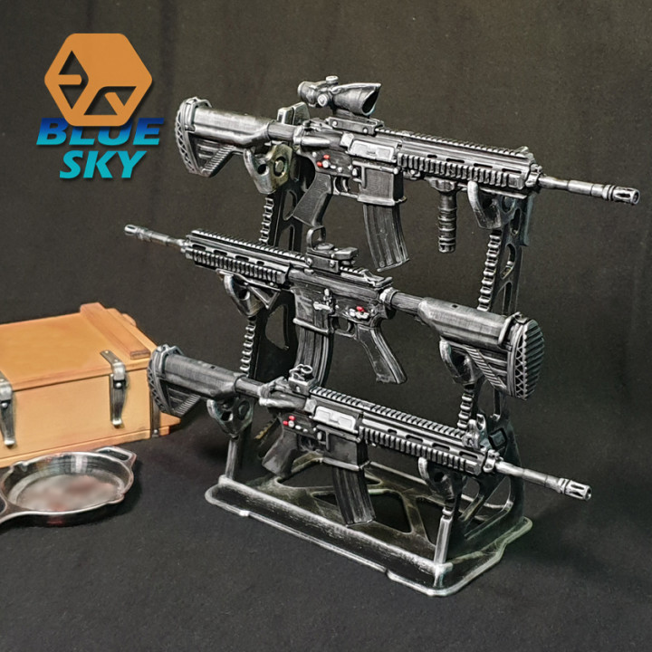 3D Printable Gun Rack 1/4 Scale by Sky Ha